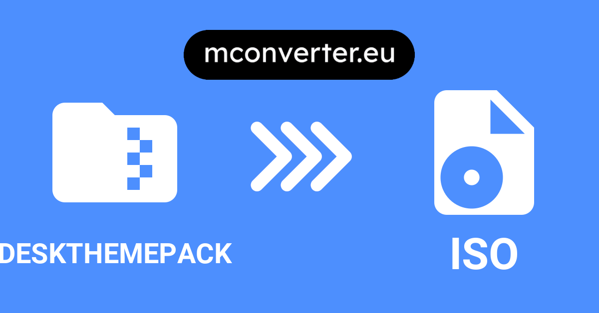 DESKTHEMEPACK to ISO Converter • Online & Free • MConverter