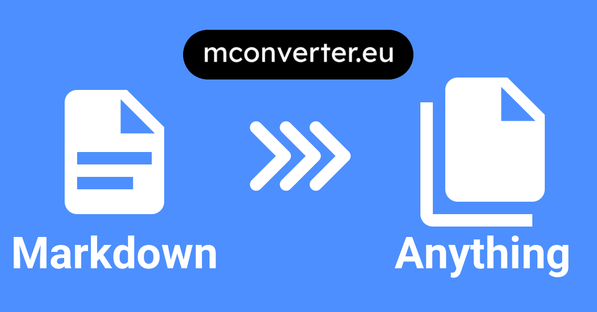Markdown Converter • Online & Free • MConverter