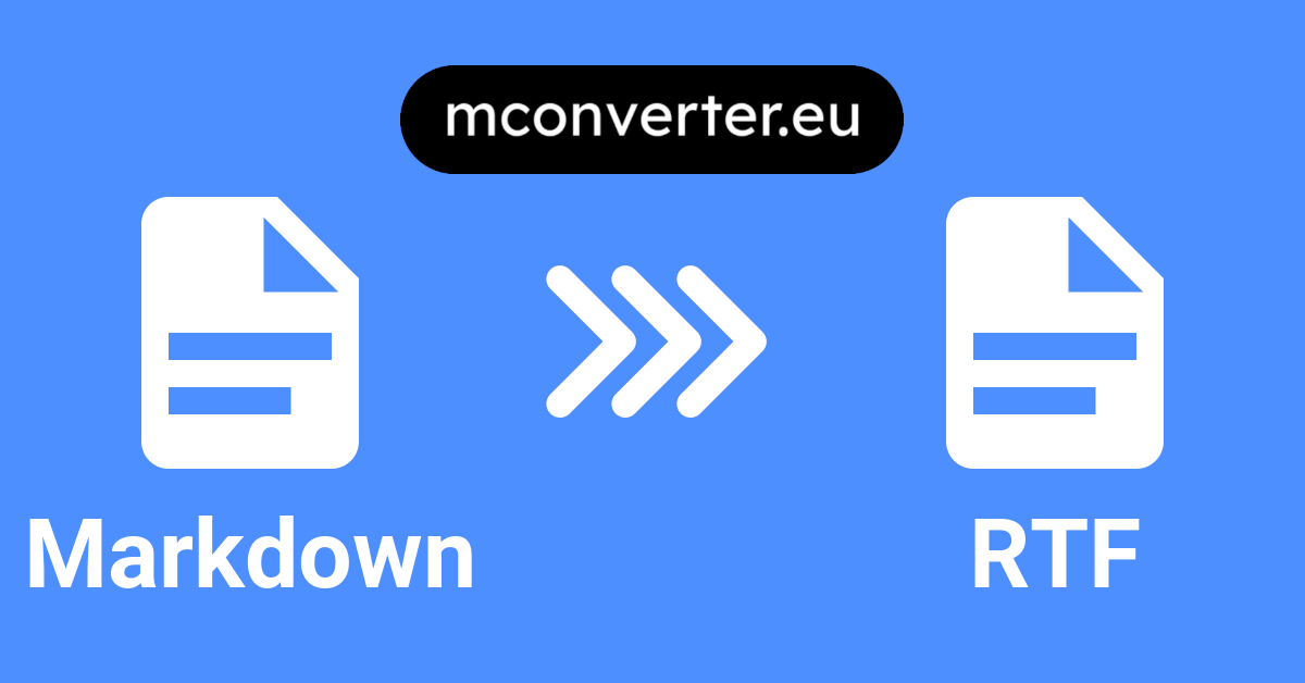Markdown to RTF Converter • Online & Free • MConverter