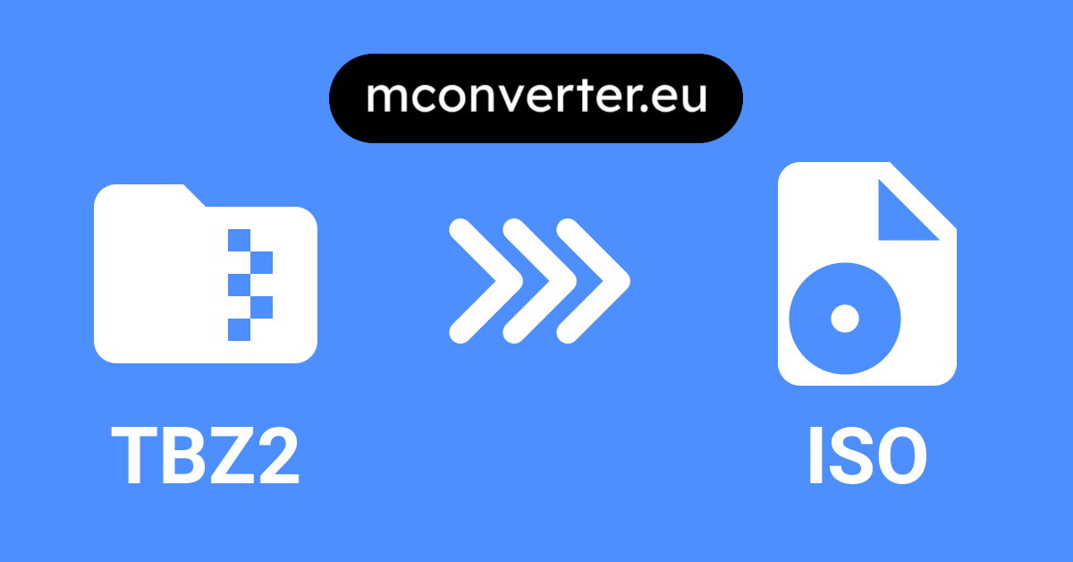 TBZ2 to ISO Converter • Online & Free • MConverter